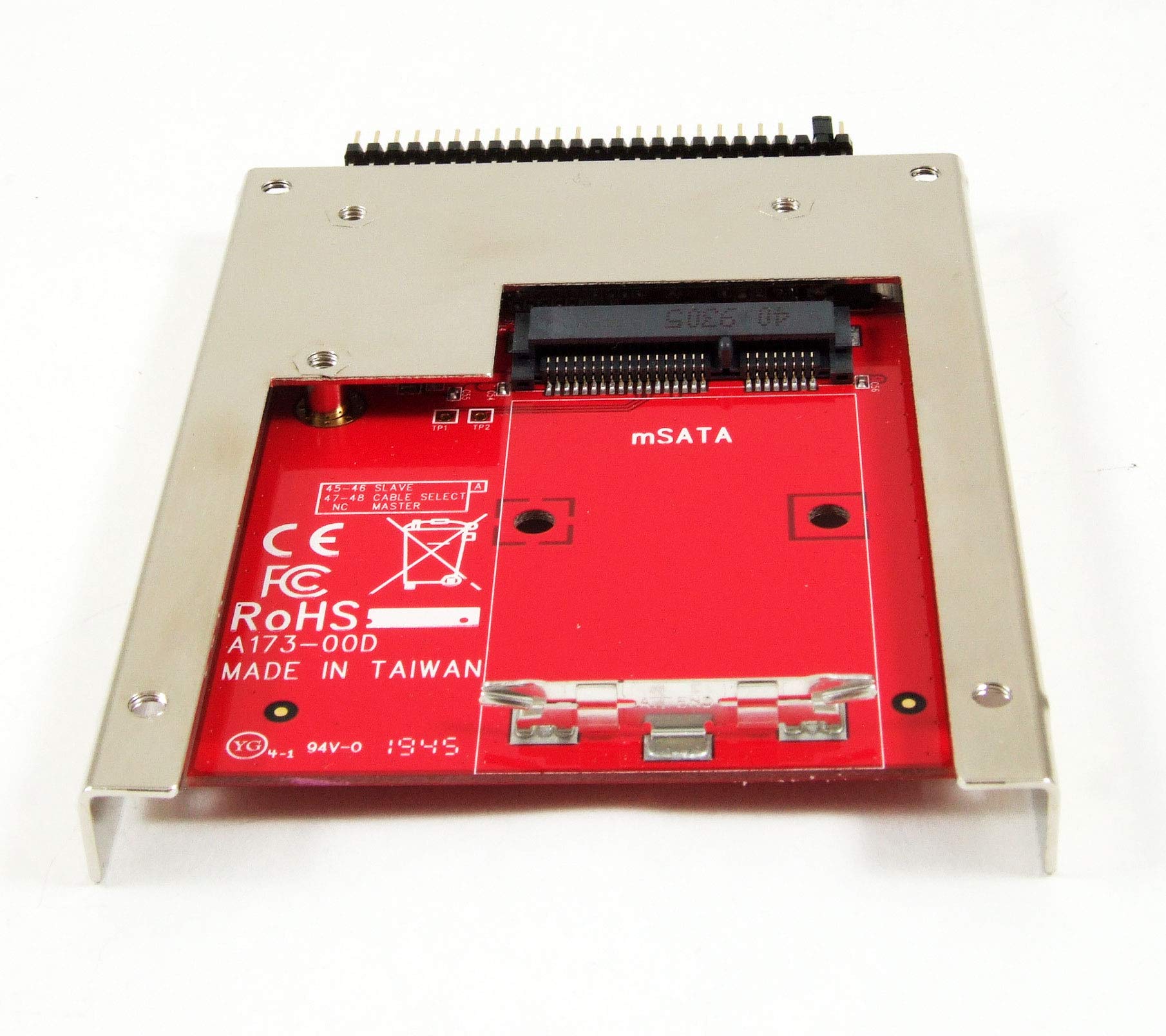 Ableconn IIDE-MSAT mSATA SSD to 2.5-Inch IDE Adapter Converter with Aluminum Frame Bracket - Latch and Retain mSATA SSD as 9.5mm 2.5" IDE SSD Drive