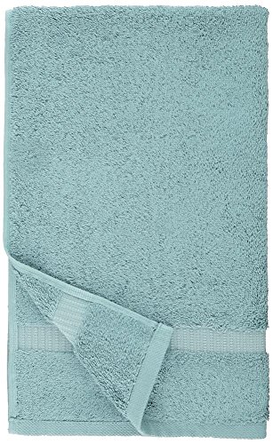 Amazon Brand – Pinzon Organic Cotton Hand Towels, Set of 6, Spa Blue, 30"L x 18"W