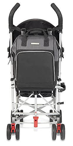 Bananafish Diaper Bag - Multi-Function Design Nappy Bag for Baby Care or Travel - Carry or Wear as Backpack - Large Capacity in Trendy, Stylish Design, Black/Grey, one Size