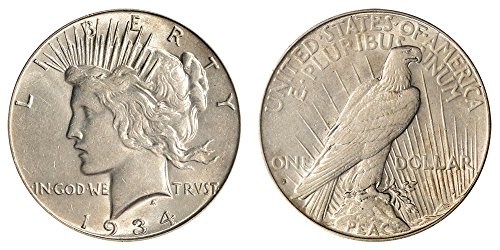 1934 S Peace Dollar $1 Brilliant Uncirculated