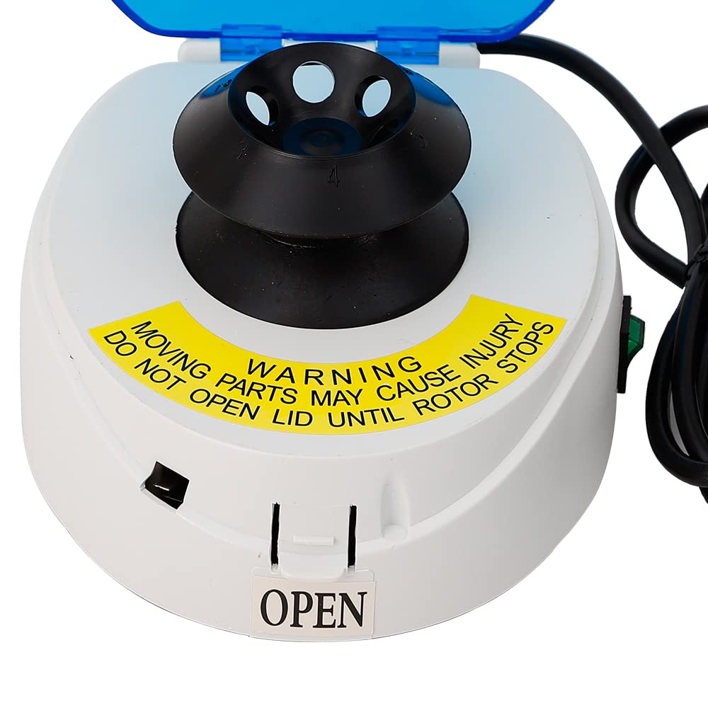 110v Mini Centrifuge Laboratory Centrifuge Fixed Speed of 4000rpm, 2 Rotors, Suitable for 2ml, 1.5ml, 0.5ml, 0.2ml Tubes and 0.2ml*8 Continuous Centrifuge Tubes