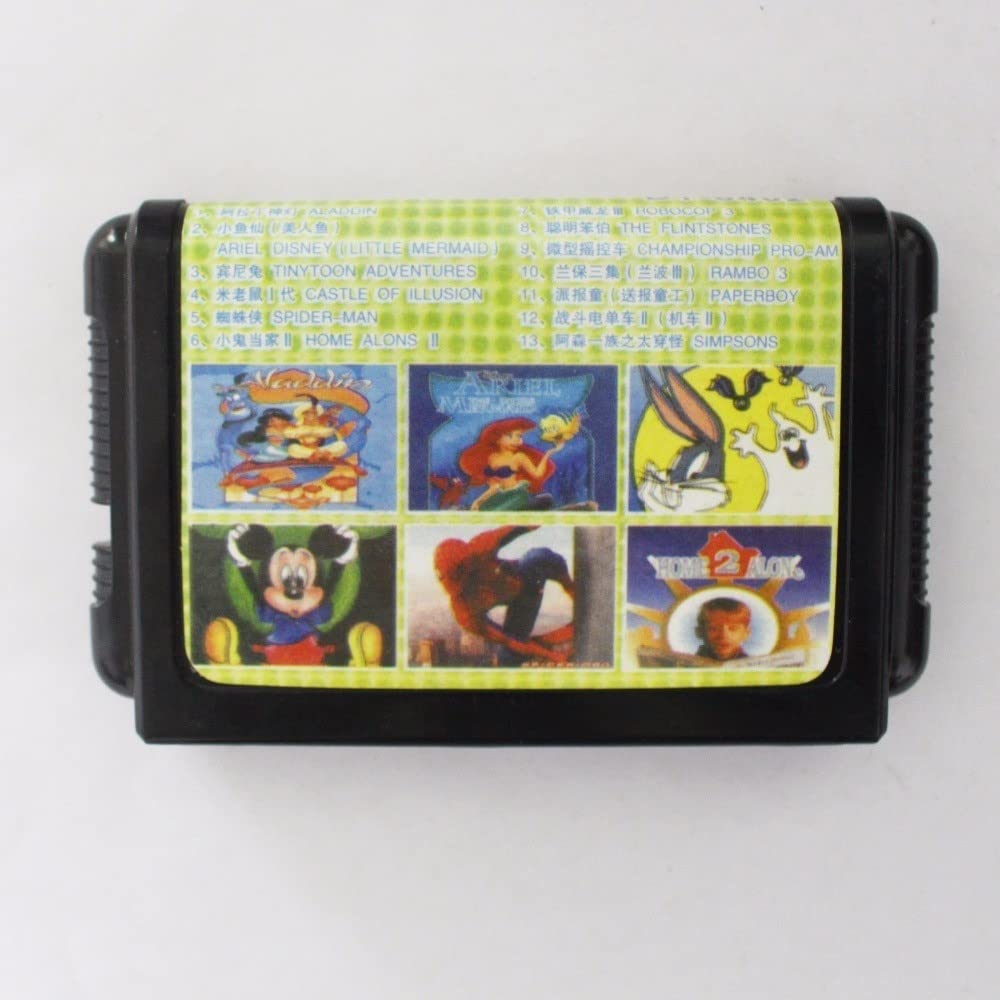 13 In 1 16 Bit MD Game Card For Sega Mega Drive For Genesis (JAP Shell)