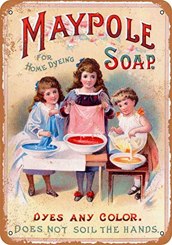 16''x12''- Maypole Soap,Tin Sign Vintage Funny Creature Iron Painting Metal Plate Novelty