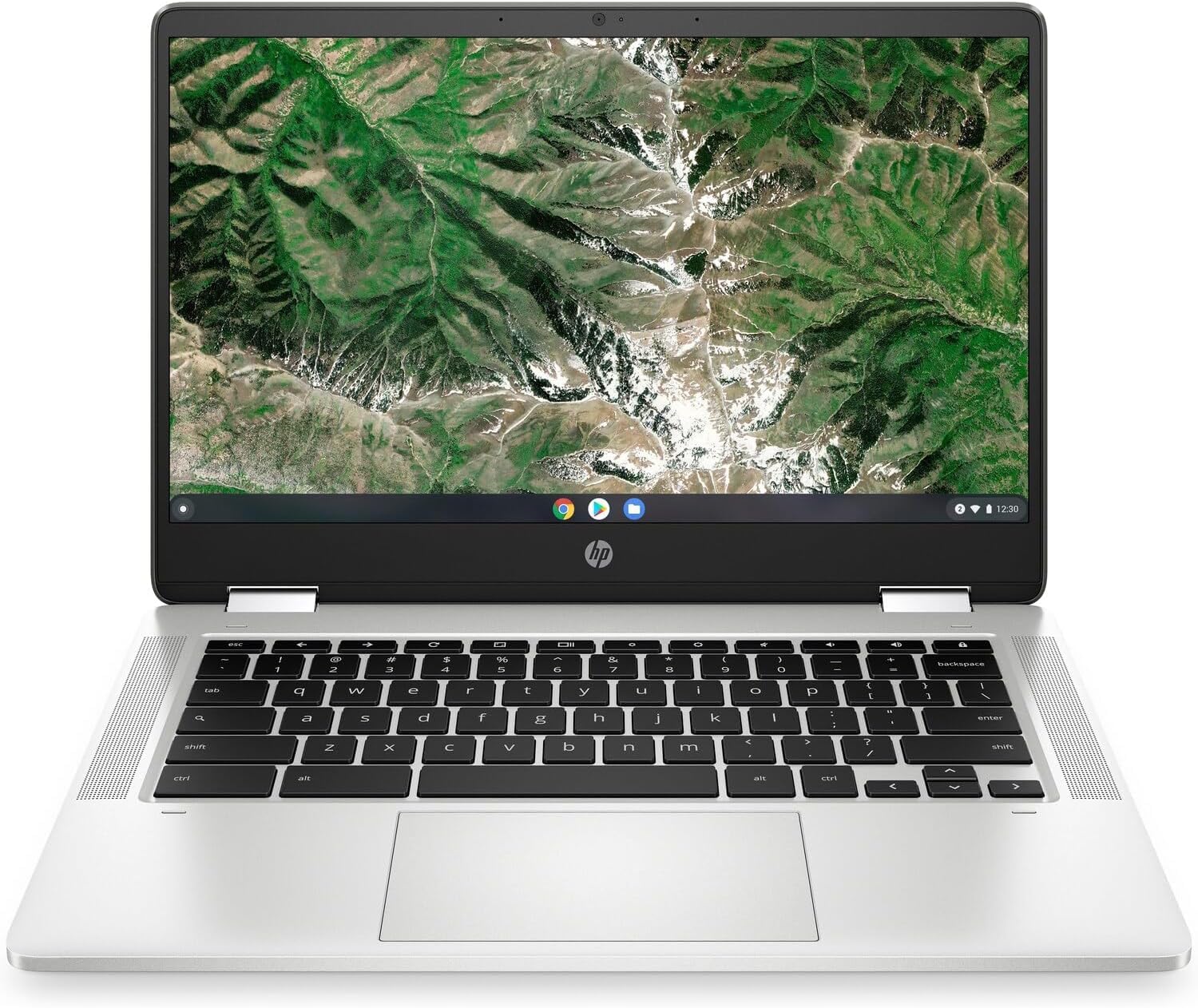 HP Chromebook x360 14-inch FHD Laptop , Pentium Silver N5030 4GB RAM, 64GB eMMC Computer Storage, 2-in-1 Touchscreen Notebook Tablet, Chrome OS, 14a-ca0097nr, Natural Silver (Renewed)