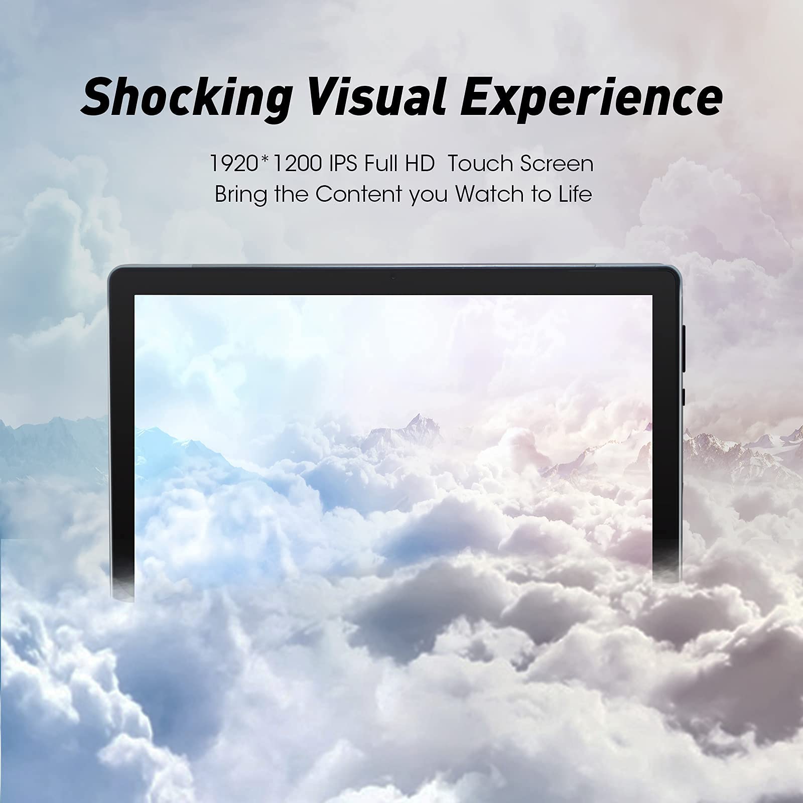 10 inch Tablet with Keyboard,4G LTE Android 10 Tablet Octa-core Processor,1920x1200 Full FHD,4GB RAM 64GB ROM,2 in 1 Tablet with Stylus Pen,5G WiFi Tablet with Case and Stand,5+8MP Dual Camera,GPS