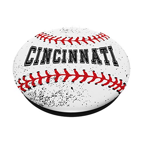 Baseball Ball Graphics Sports - Cincinnati PopSockets PopGrip: Swappable Grip for Phones & Tablets