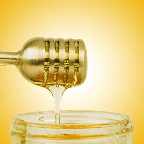 1Pieces Honey Stirrer Spoon Long Handle Honey Dipper Stainless Steel Stirrer Honey Spoon Mixing Tool for Honey Jam Jar Dispense