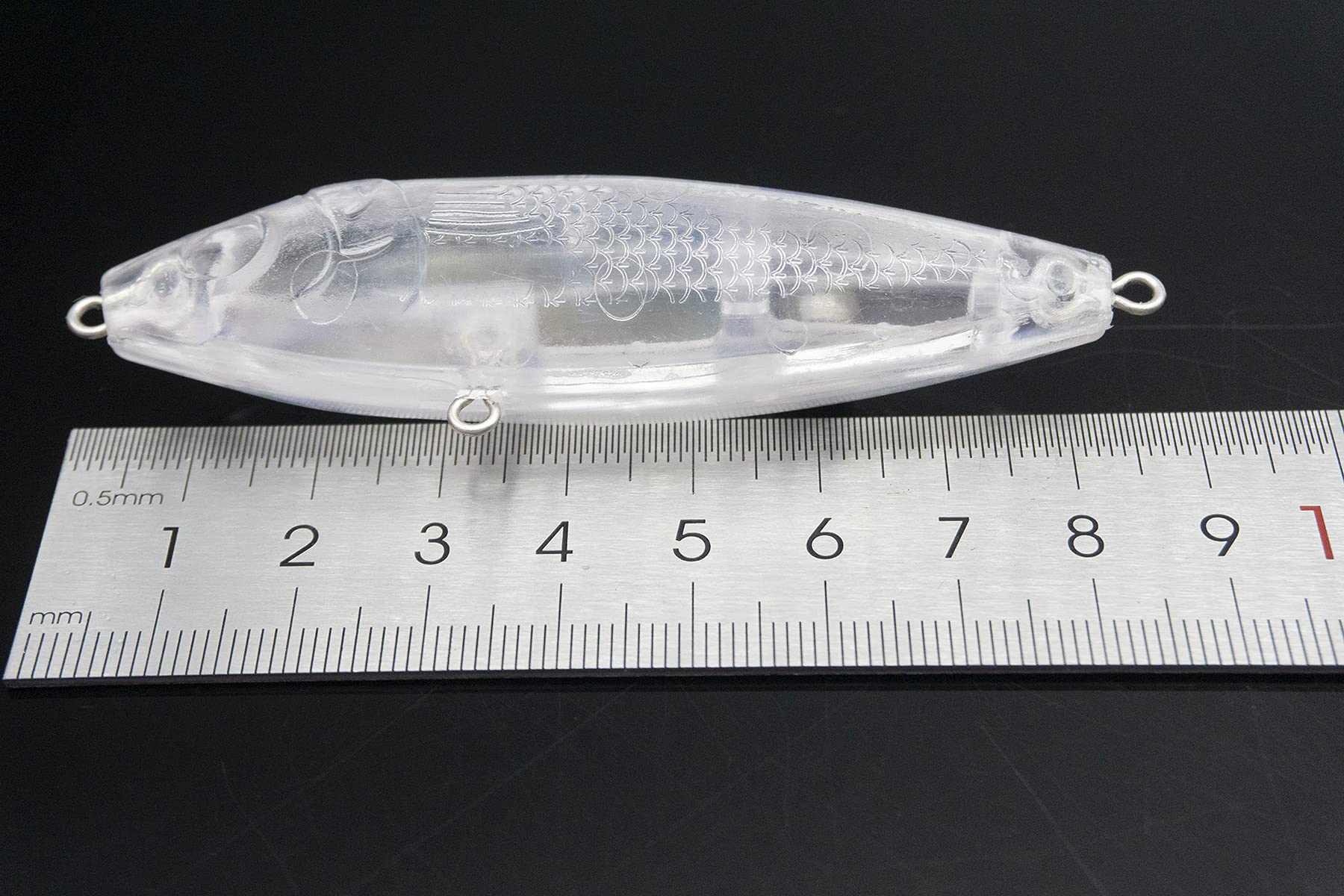 10PCS Unpainted Lure Blanks 10.55g 8.7cm with 7mm Free Fishing Eye Crankbait Simulation Blank Body Clear Hard Baits Trout Salmon Minnow Lure Popper Lures Topwater Freshwater 256