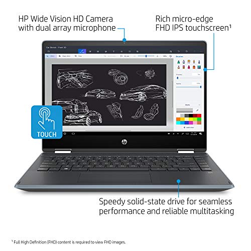 HP Pavilion 14" FHD IPS Touch Screen Student and Family Laptop, Intel Core i5-1035G1, WiFi 6, Google Classroom, 16GB DDR4 RAM, 1024GB SSD, Bundle with Stylus Pen, Windows 10, Cloud Blue