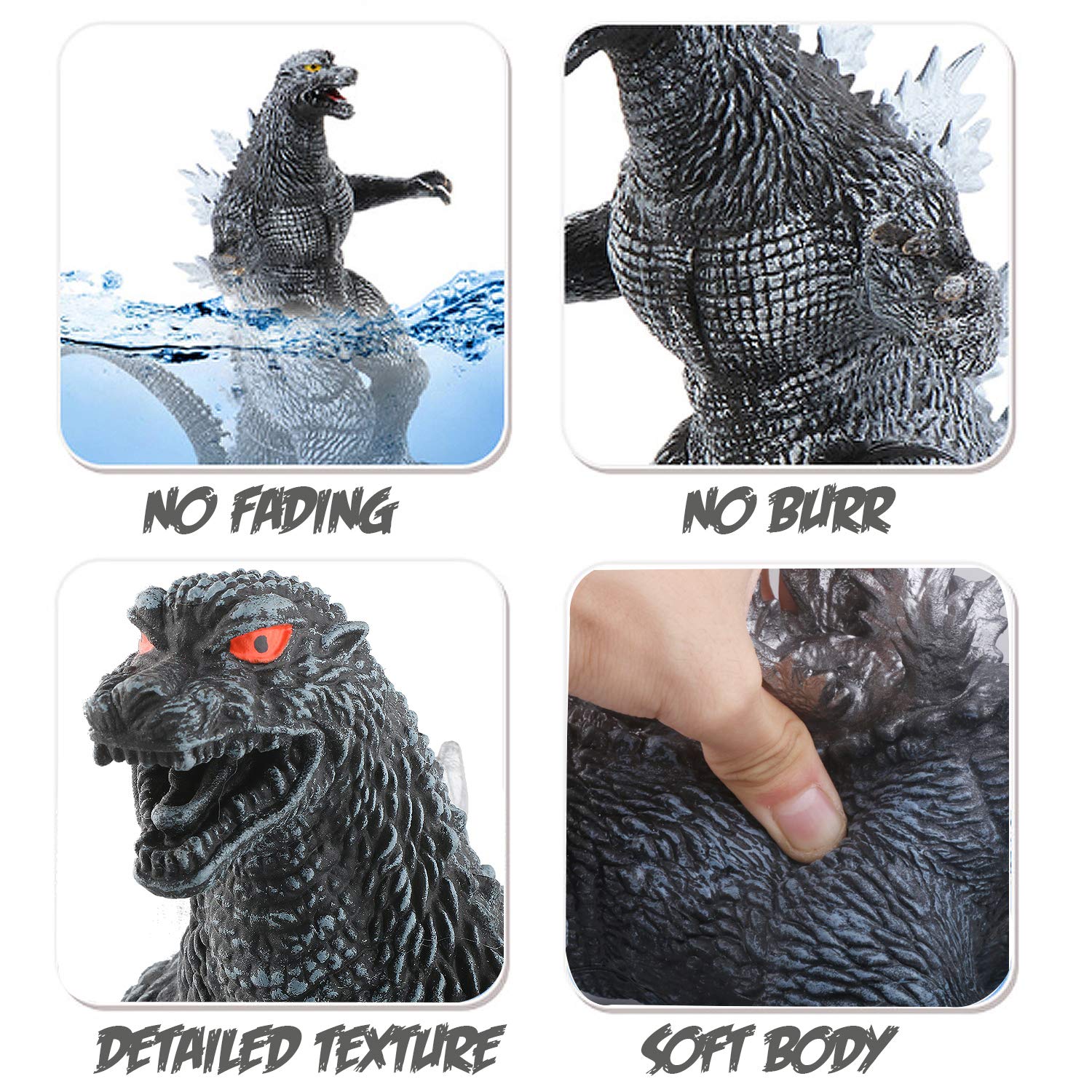 18''X12''X7'' Standing Dinosaur Model Action Figures Soft Touch Vinyl Plastic Dino Toy for Kids Boys