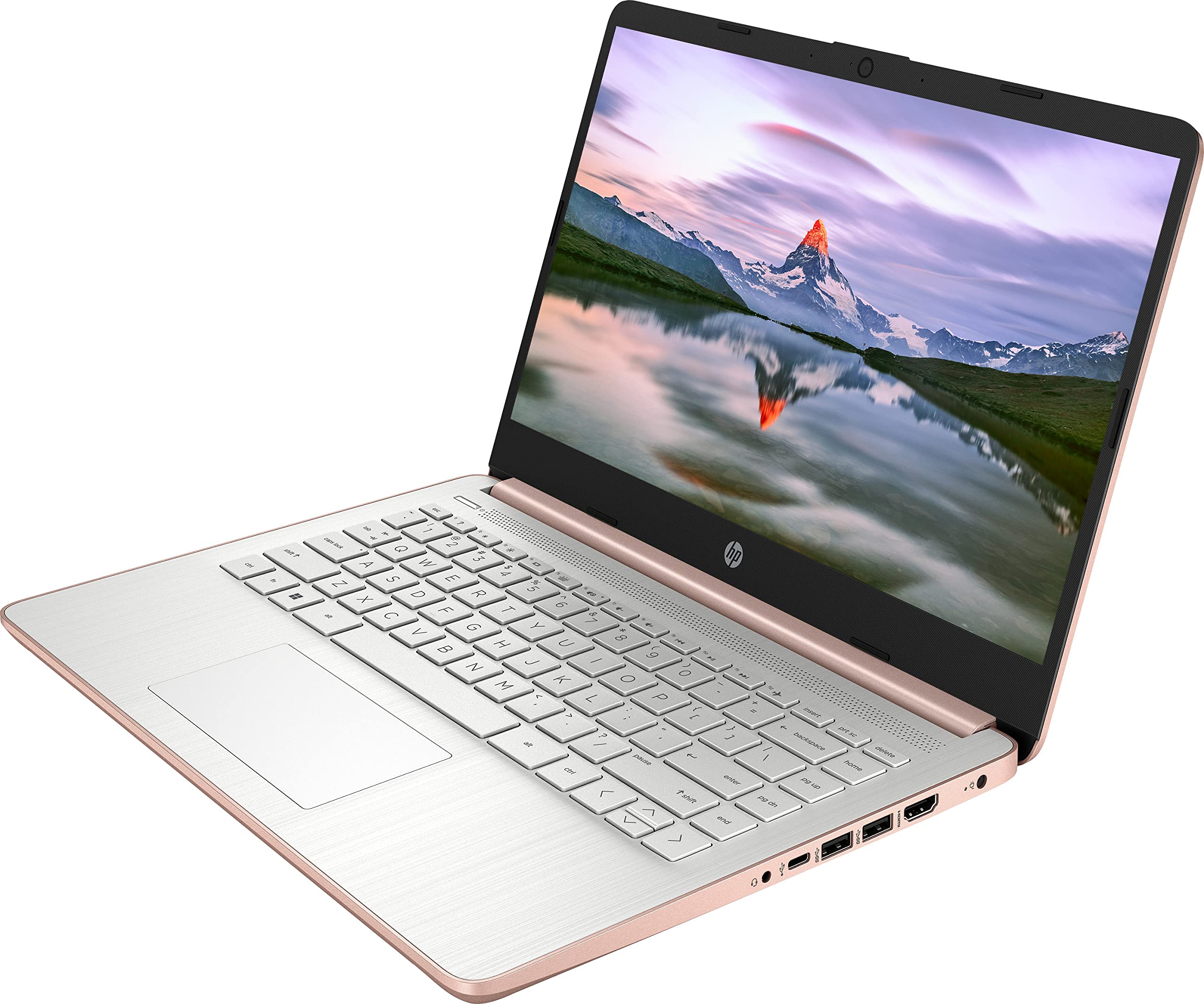 HP Stream 14" HD Laptop, Intel Celeron N4120, Quad-Core,2.6 GHz, 4GB DDR4 Memory, 128GB Storage (64GB eMMC+64GB Card), HDMI, Webcam, Bluetooth,1-Year Microsoft 365 Win10, TGCD Bundle