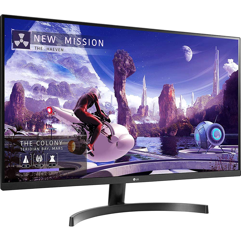 LG 27QN600-B 27 inch QHD 2560x1440 IPS Monitor with AMD FreeSync HDR10 Bundle with Deco Gear HDMI Cable 2 Pack + Gamer Surface Mousepad + Screen Cloth