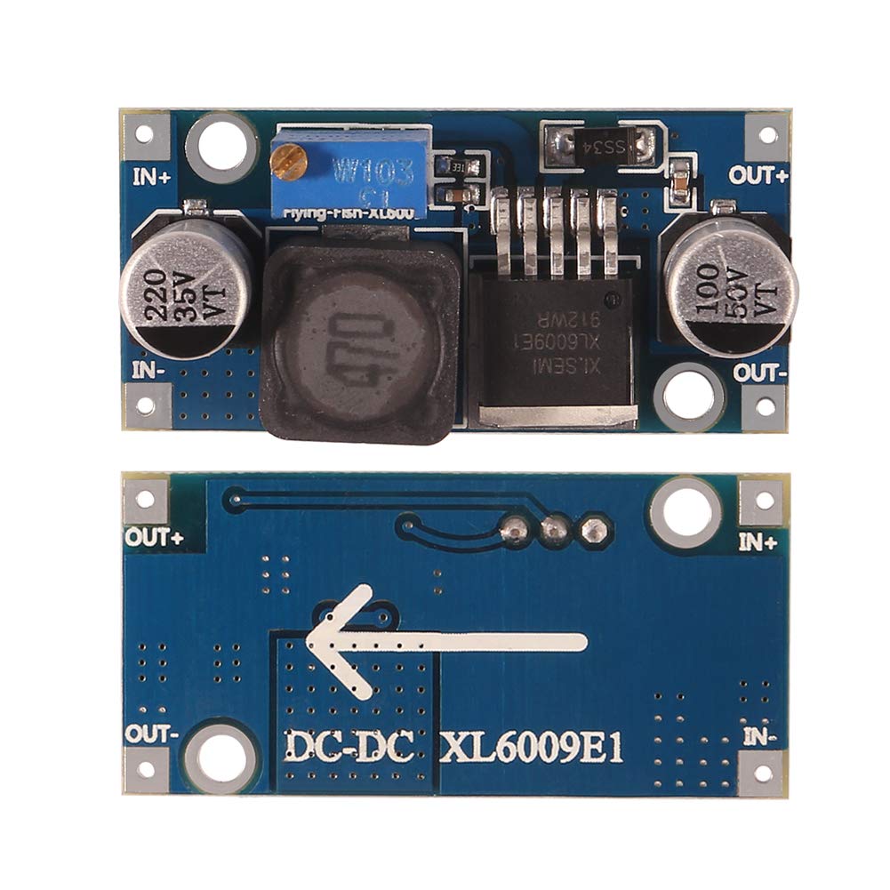 AITRIP 10 Pack XL6009 DC-DC Buck Boost Voltage Converter Power Module 4A 400KHz Adjustable Switch Module 3.8-30V to 1.25-35V Power Supply