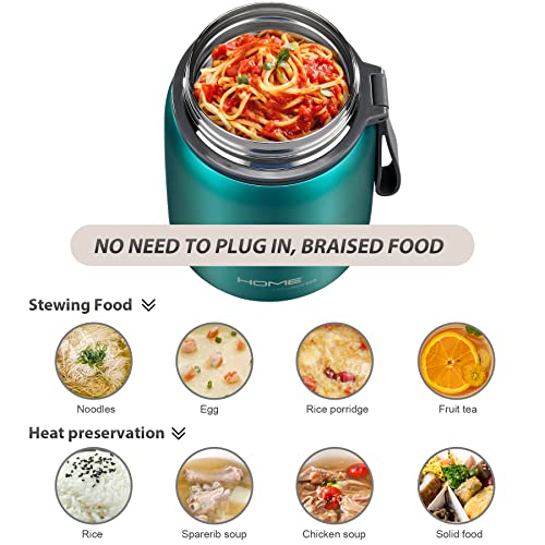 2 Pack Insulated Food Jar Thermos For Hot Food For Adults Kids(18oz,27oz), Lunch Box Stainless Steel Vacuum Soup Thermos Container Flask Keep Hot Cold With Spoon
