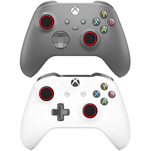 9CDeer Performance Joystick Analog Stick Thumb Grips Set of 6 Compatible with PS5, PS4, Xbox Series X/S Xbox One, Switch Pro Controller Black & red