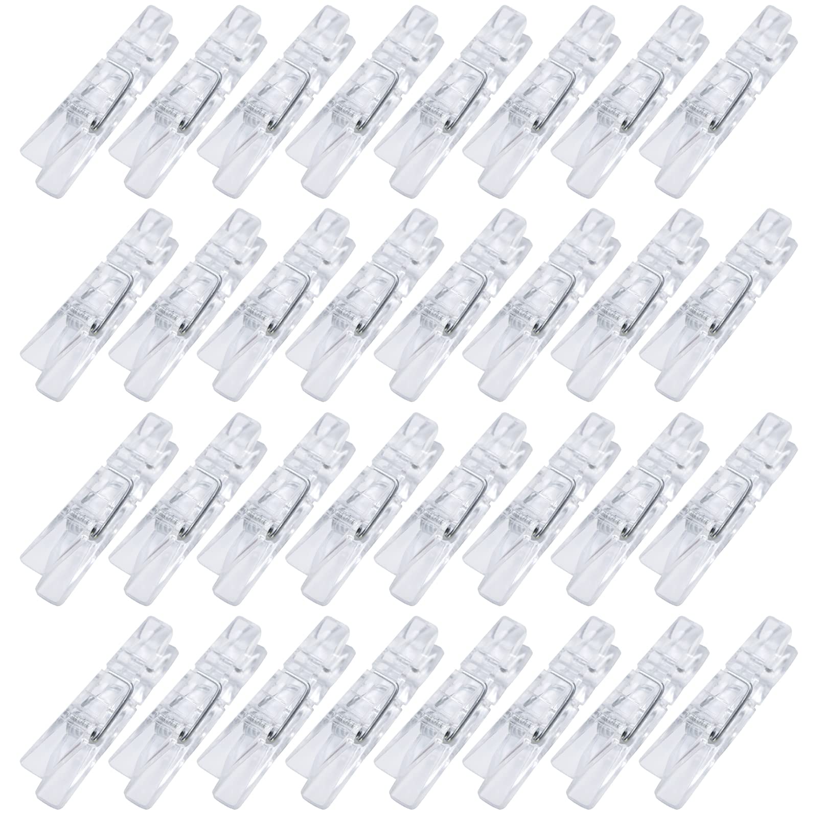 20Pcs Clear Plastic Clothes Pins,Clothes Line String Clips, Mini Clothes Pins, Photo Paper Peg Pins Craft Clips Laundry Storage and Organization Storage and Organization(2.5cm