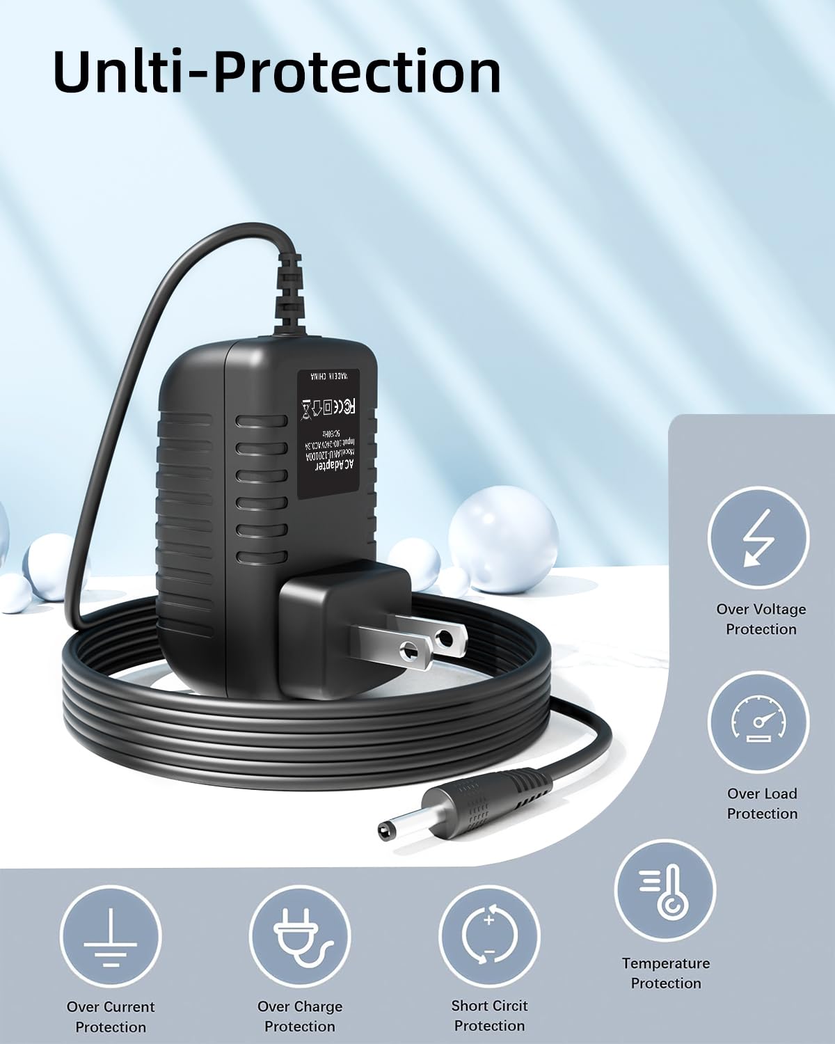 Accessory USA AC Adapter for Procter Gamble Swiffer Sweep & Vac Vacuum Sweeper SweeperVac, 1-SG1700-000 Power Supply Power Cord (Note: Round Plug, Does not fit L4000)