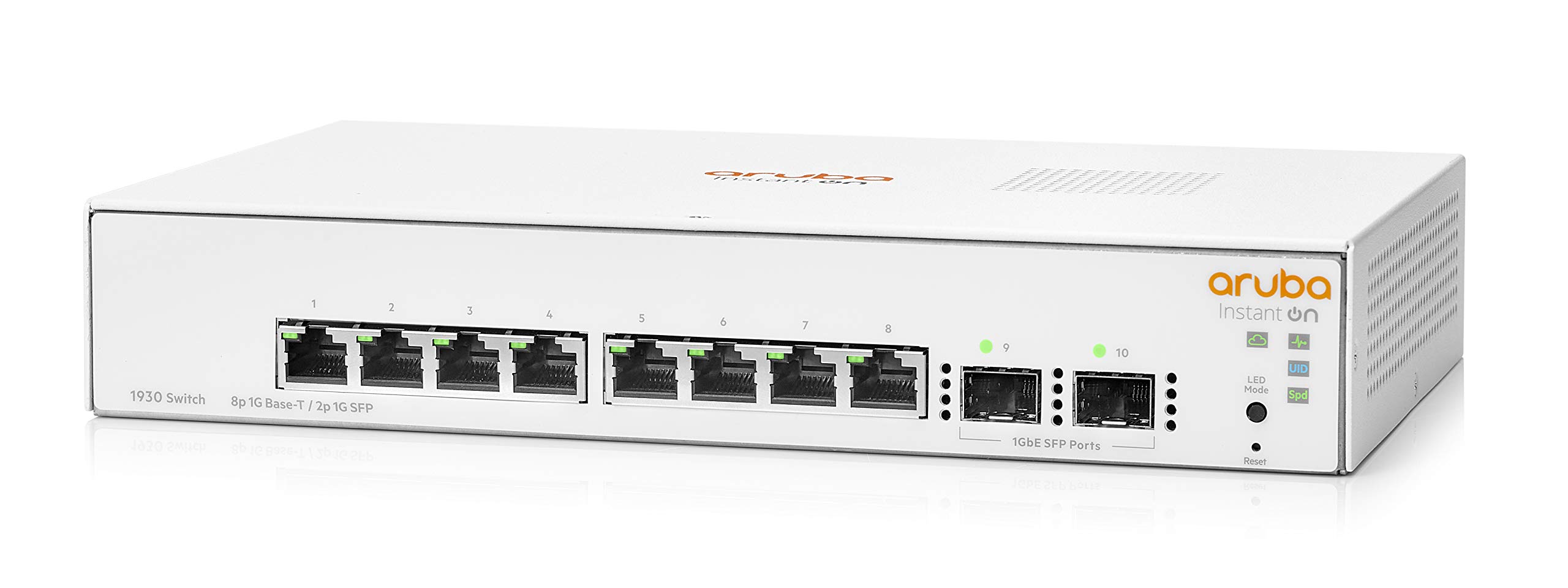 Aruba a Hewlett Packard Enterprise company Instant On 1930 8-Port Gb Ethernet 8 x GE, 2X 1G SFP, L2+ Smart Switch US Cord (JL680A#ABA)