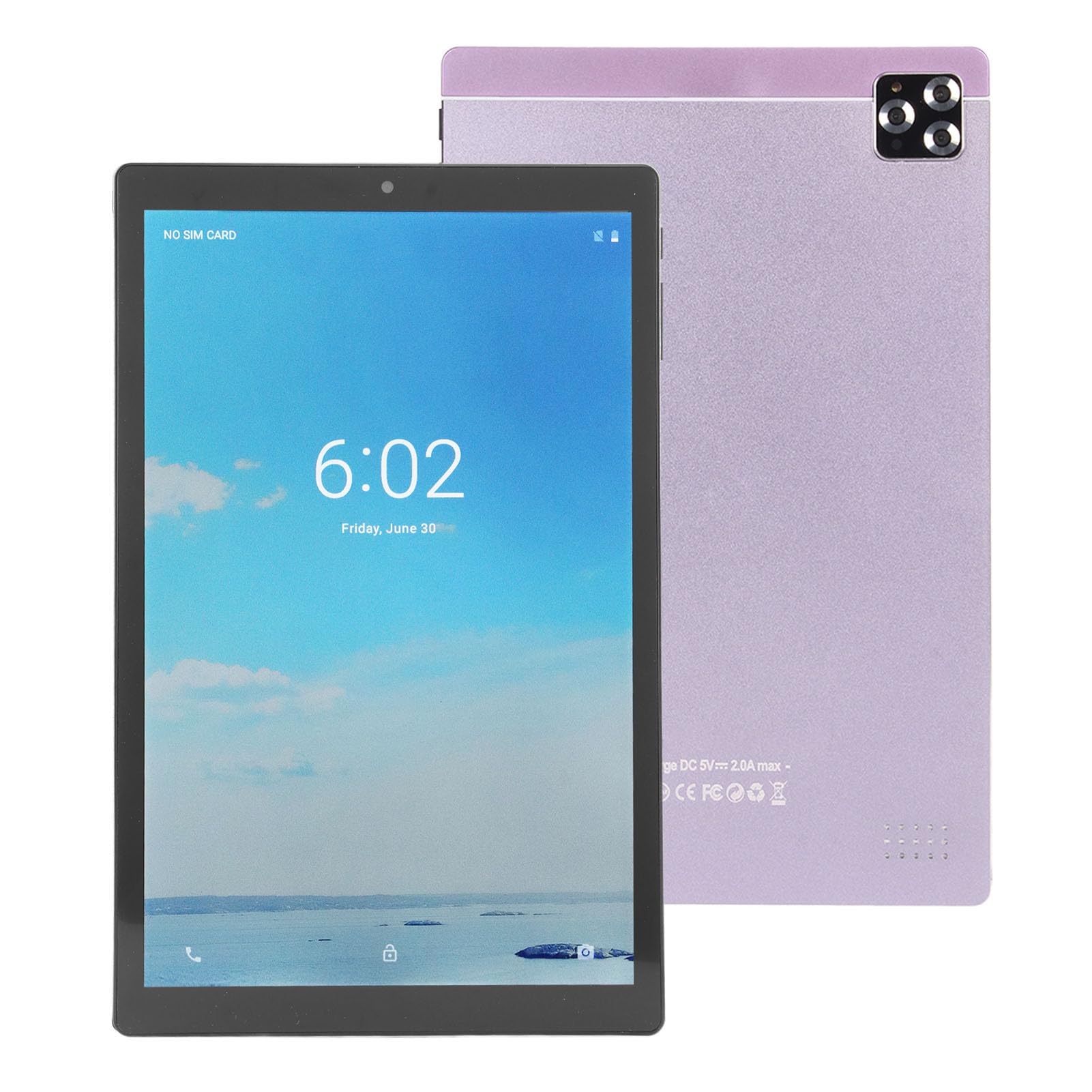 10inch Tablet for Android 10.1, 6GB 128GB 5G WiFi Dual 4G Cellular Data Octa Core Tablet Tablet, 2560x1600 Resolution, 2MP Front 5MP Rear Camera, Dual SIM Dual Standby Tablet PC