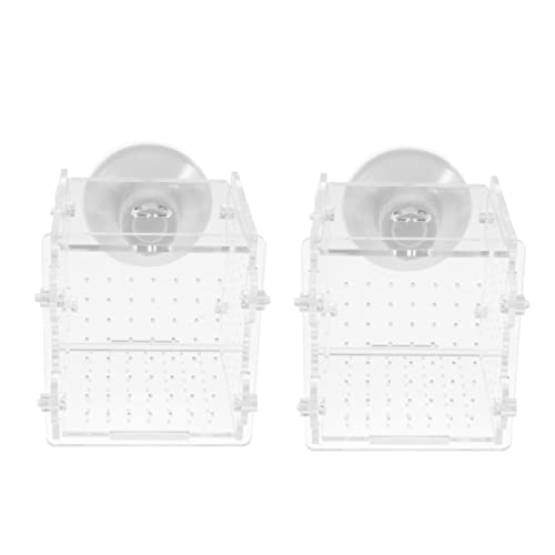 2 Pcs Baby Fish Incubator Fish Acrylic Incubator Aquatic Pet Supplies Fish Hatchery Cage Fish Tank Tool