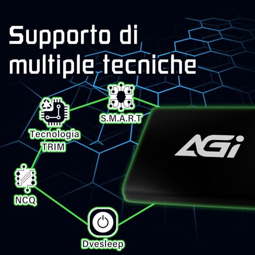 AGI 512GB AI178 2.5 Inch SATA III 3D TLC NAND Flash Internal Solid State Drive SSD (R/W Speed up to 530/510 MBs)
