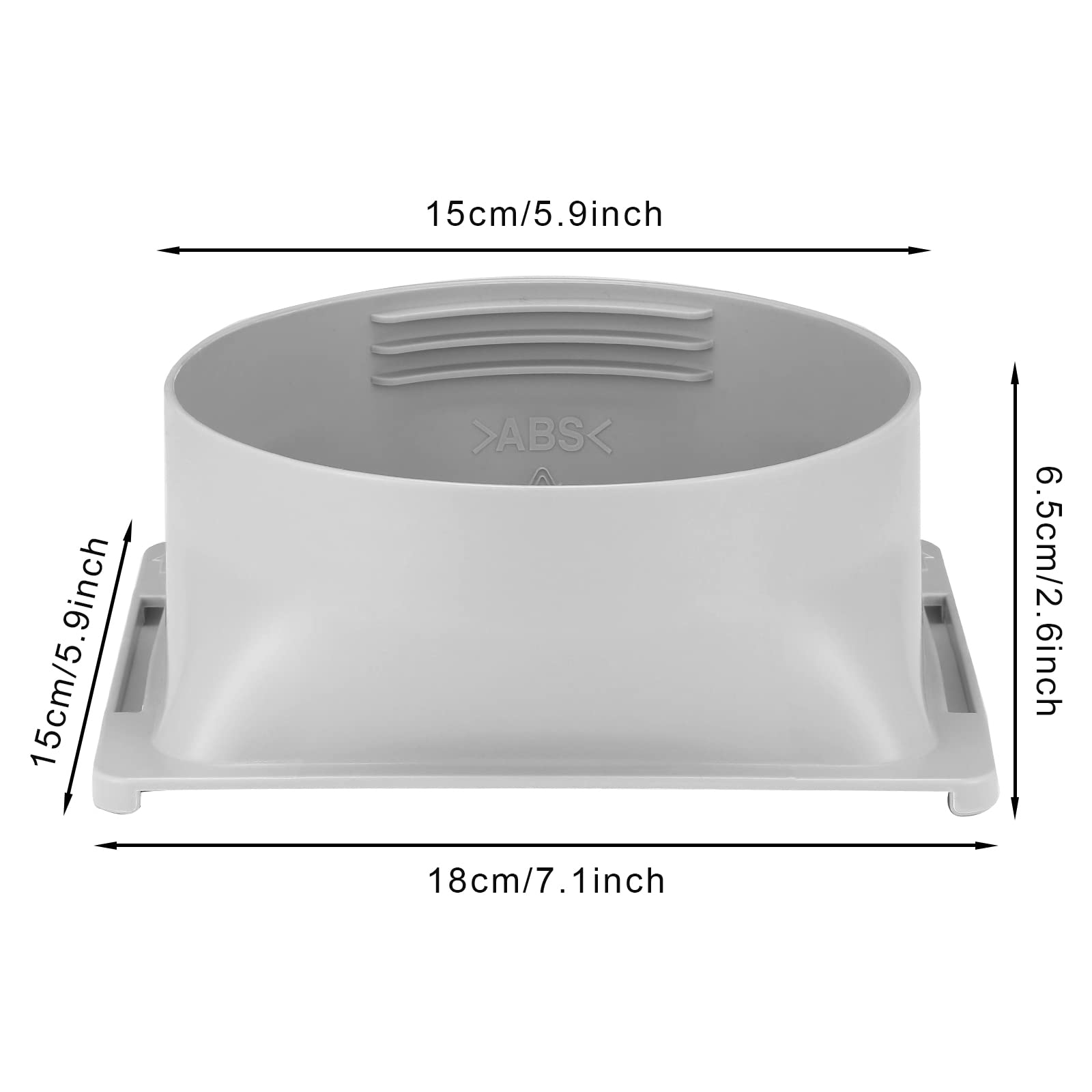 2 Pieces Portable Air Conditioner Window Adapter Exhaust Hose Connector Exhaust Hose Tube Connector Mobile Air Conditioning Accessories for Mobile Air Conditioning Exhaust Hose Flat Nozzle, 5.9 Inch