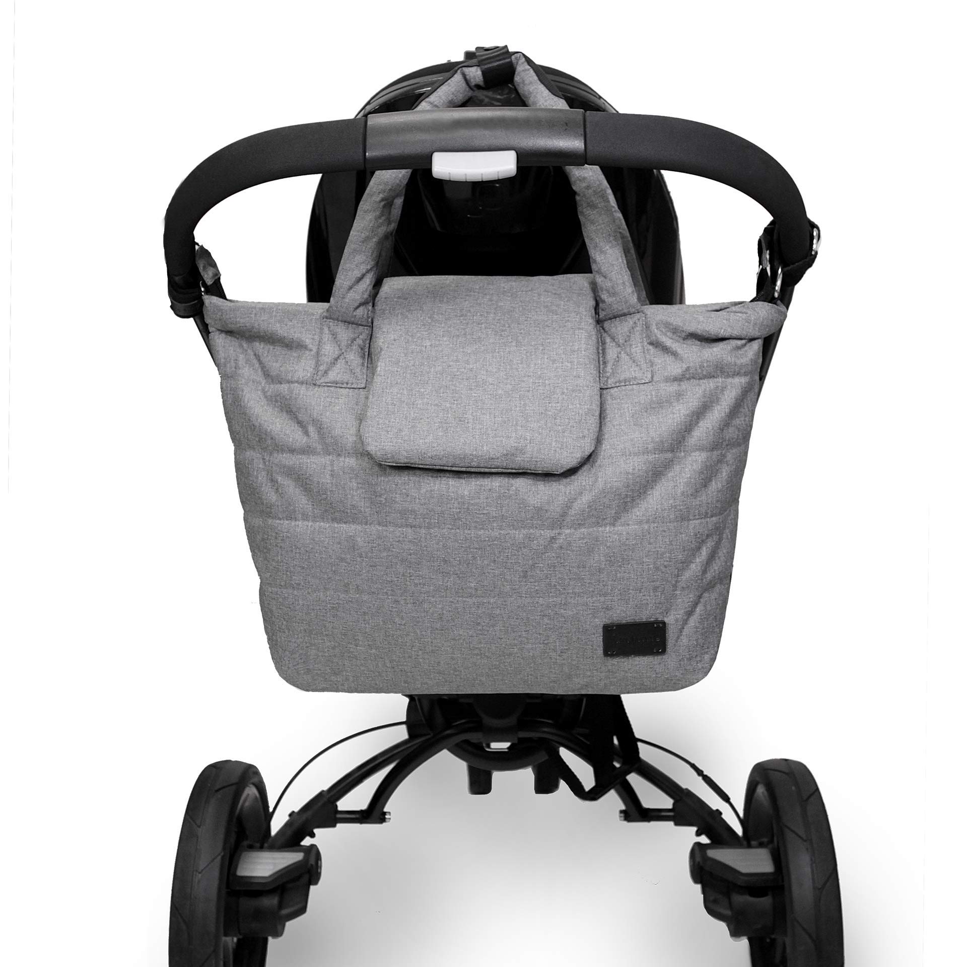 7AM Tote Bag for Women - Waterproof Capri Crossbody & Zippered Diaper Bags, Included Changing Diaper Pad & 2 Stroller Straps