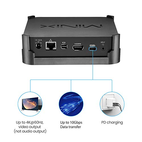 MINIX NEO J50C-8SE, 8GB/240GB Intel Pentium Silver Mini PC with Windows 11 Pro (64-bit) [Dual-Band Wi-Fi/Gigabit Ethernet/4K @ 60Hz/Triple Display/USB-C/Auto Power On/Vesa Mount]