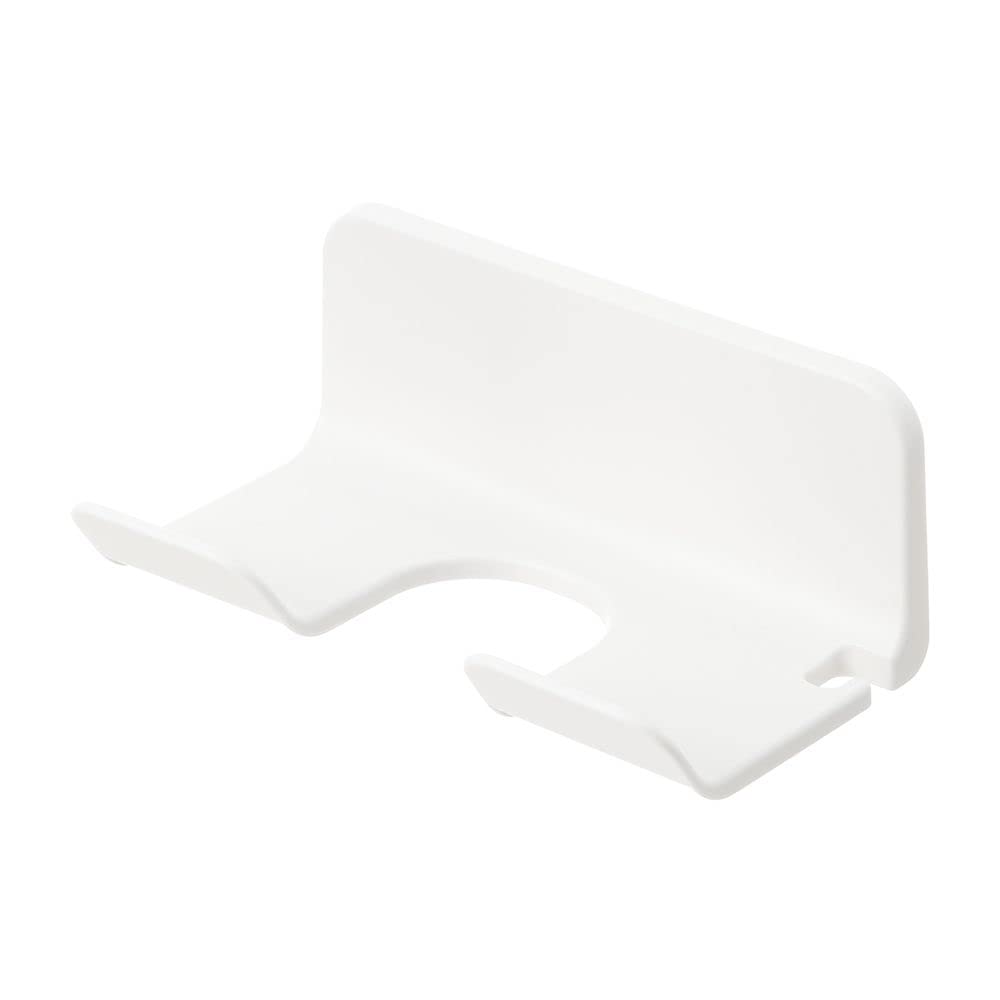 2Pcs Hair Dryer Holder Storage Rack Bathroom Wall Mounted Storage Accessories Hairdryer Hook Home Storage Shelfs(6.31inch,White)