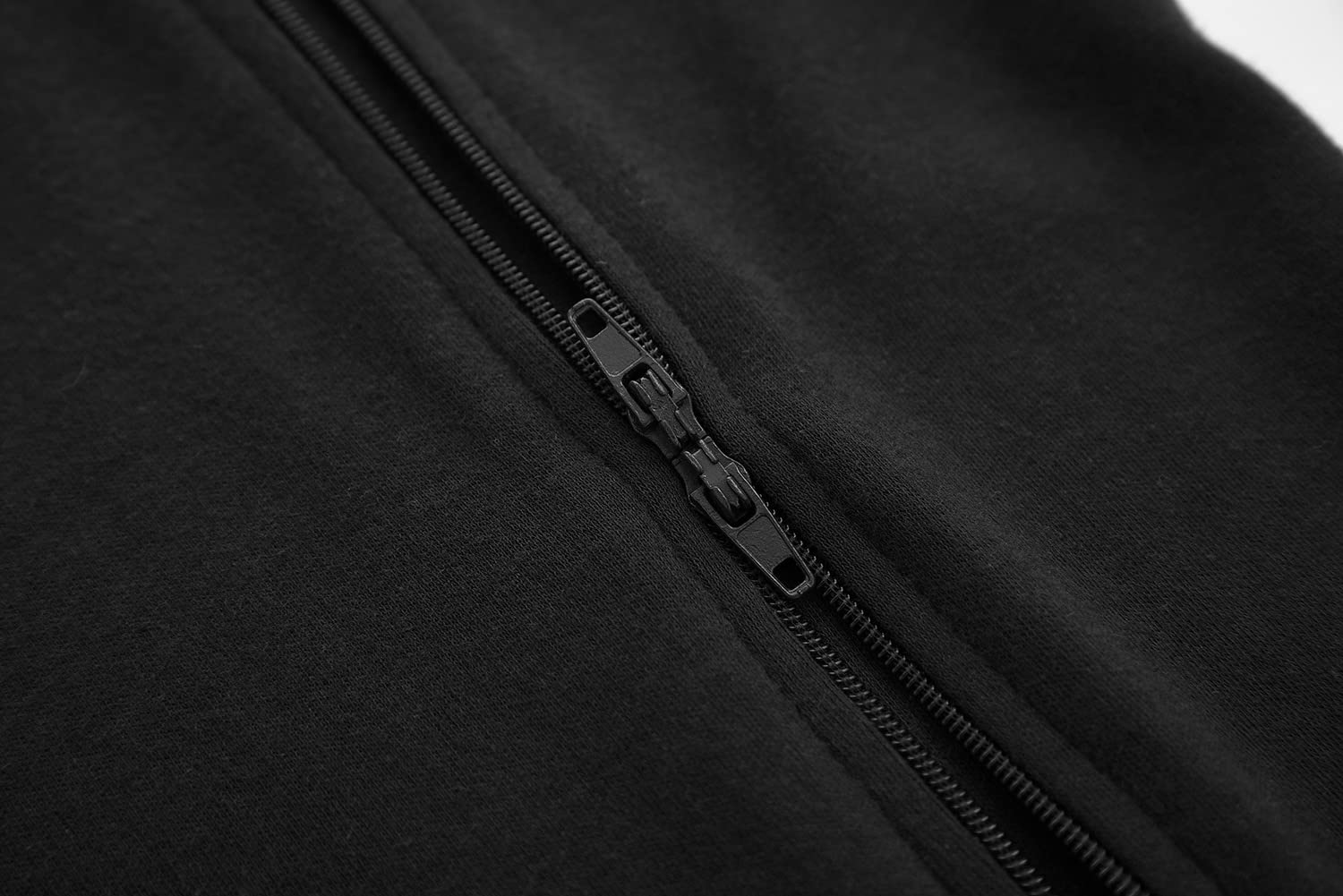 GLEAMING GRAIN Baby Boys Sleep and Play Black 12 Months Baby Cotton Sleeper Zip Front Footed Pajamas Black 9-12 Months 2PCS