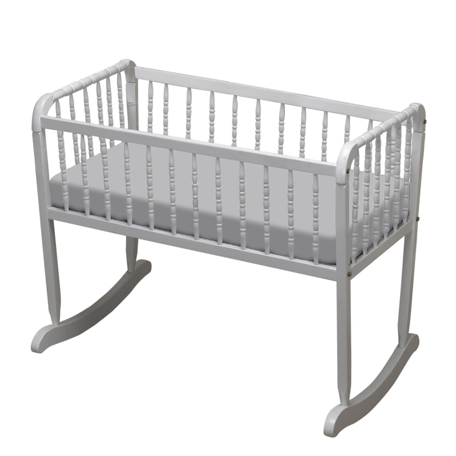 Baby Doll Bedding Modern Hotel Style Cradle Bedding Set, Grey,1250crnew-grey