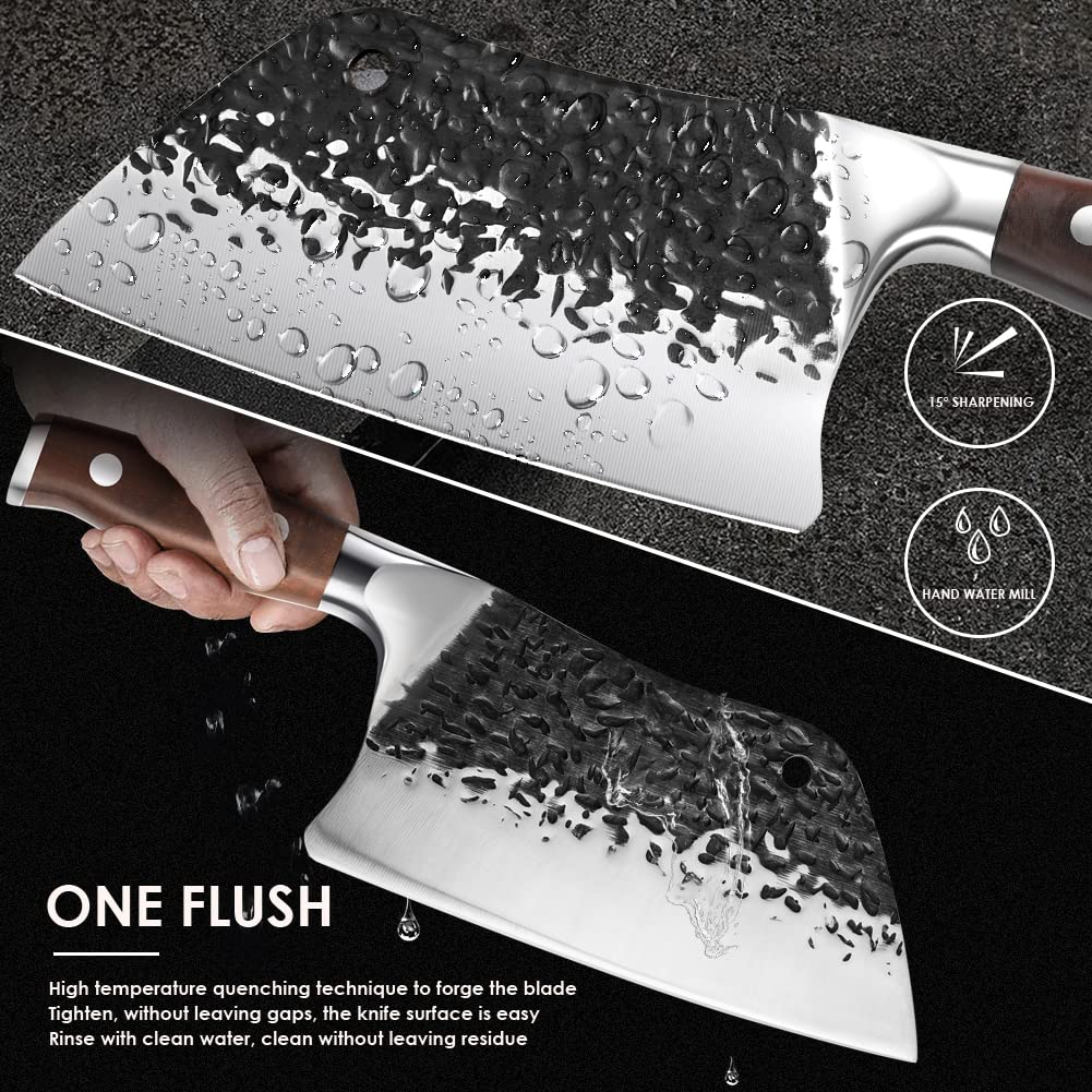 Hong Won Meat Cleaver,Butcher knife,Chop knife,Ultra Sharp Chef knife,High carbon stainless steel knife