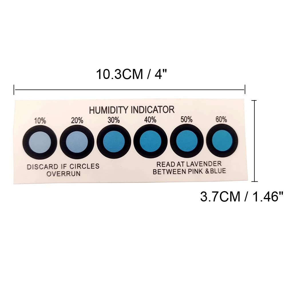 30-Pack Humidity Indicator Cards 0-60% 6 Spots Reusable Moisture Proof Card for Precision Electronic Products (30)