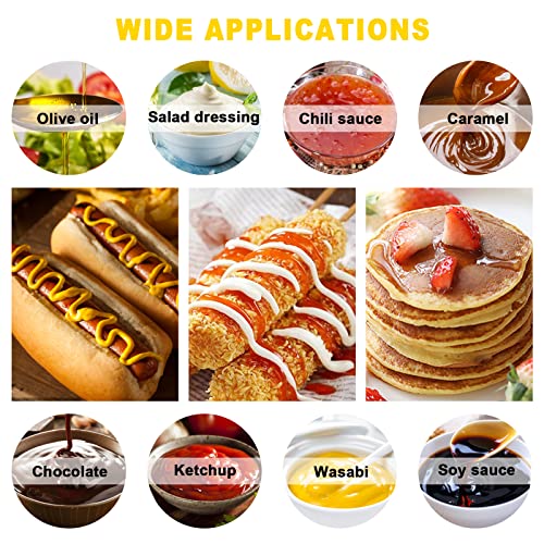 4Pack 23oz Plastic Squeeze Squirt Condiment Bottles Sauce Squeeze Bottles for Electric Sauce Warmer