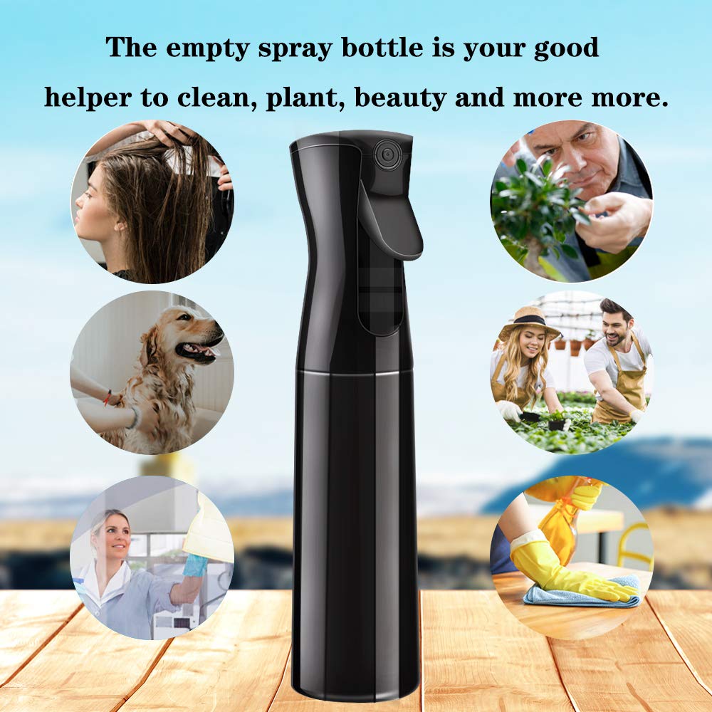 16oz Spray Bottle for Hair, Continuous Spray Bottle 360 Misting Stylist Sprayers for Barber Empty Mister Spray Bottle for cleaning, Planting, Hair styling