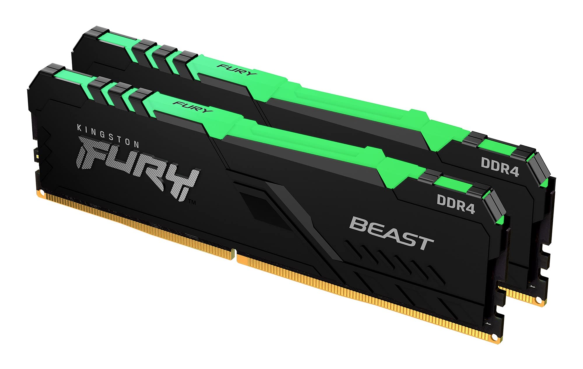 Kingston Fury Beast RGB 16GB (2x8GB) 3200MT/s DDR4 CL16 Desktop Memory Kit of 2 KF432C16BBAK2/16