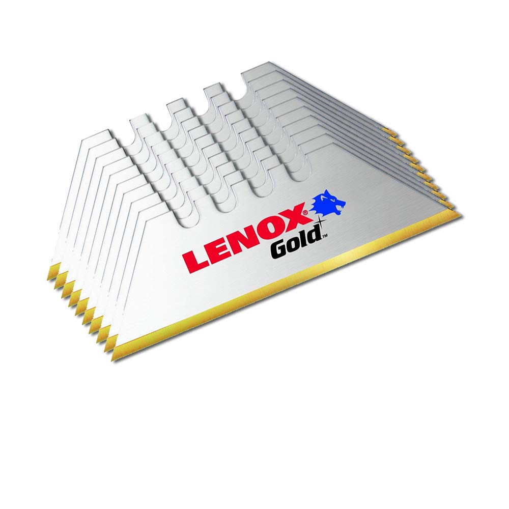 2 set by 10 pcs.Lenox Gold Titanium Coated Utility Knife Blades Last 3X Longer Than Standard Blades