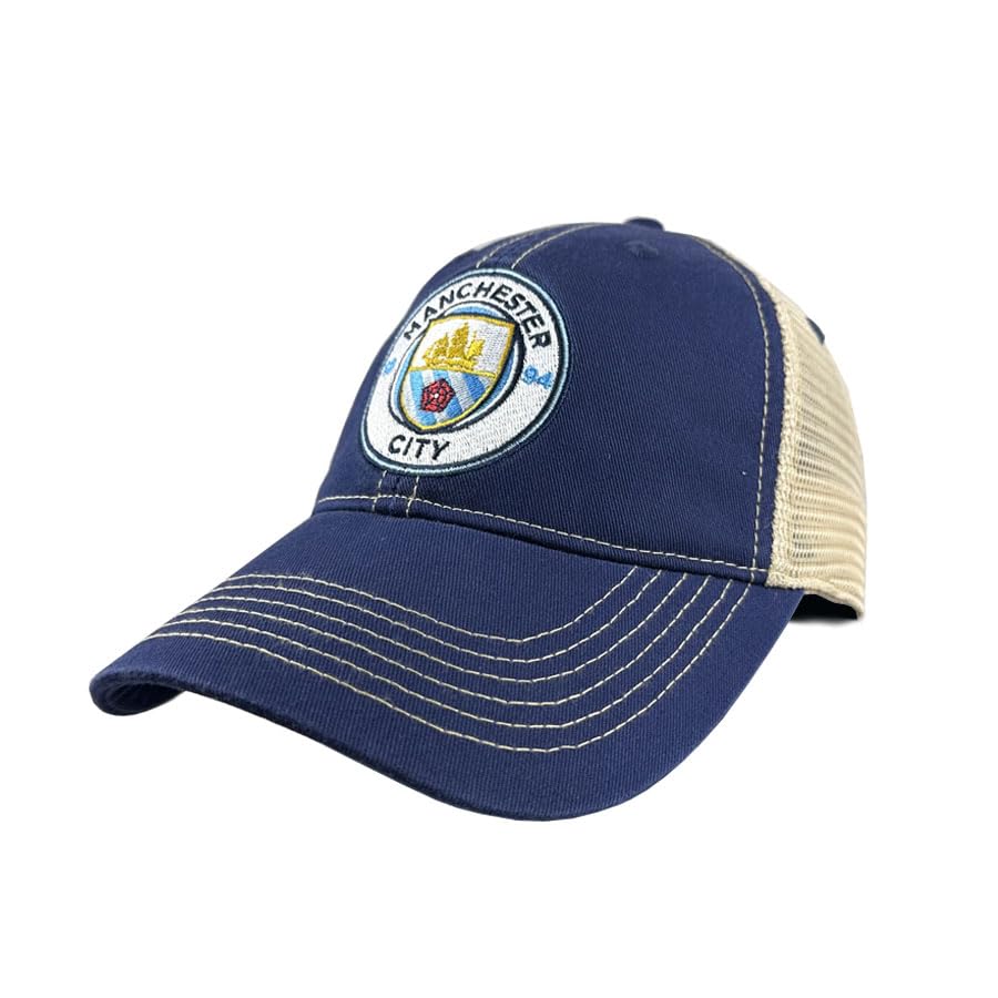 1863FC Manchester City Vintage Trucker Hat City - Sky Blue