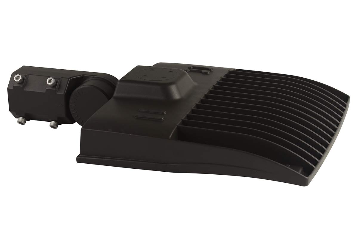 150w LED Shoebox Area Light [400w MH Equal] Parking Lot Lighting Street Lamp Stadium Light Flood Light Type III Distribution 5700k Daylight 20,250lm DLC Lighting Facts (150W Brown)