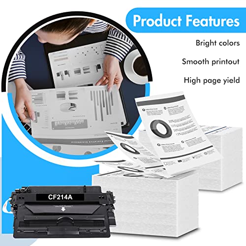 14A CF214A Toner Cartridge 1-Pack Black Compatible for HP 14A CF214A 14X CF214X Laserjet Enterprise MFP 700 M712 M712n M725 M725dn M712dn M725f M725z M712xh M725z M712 M725 Series Printer High-Yield