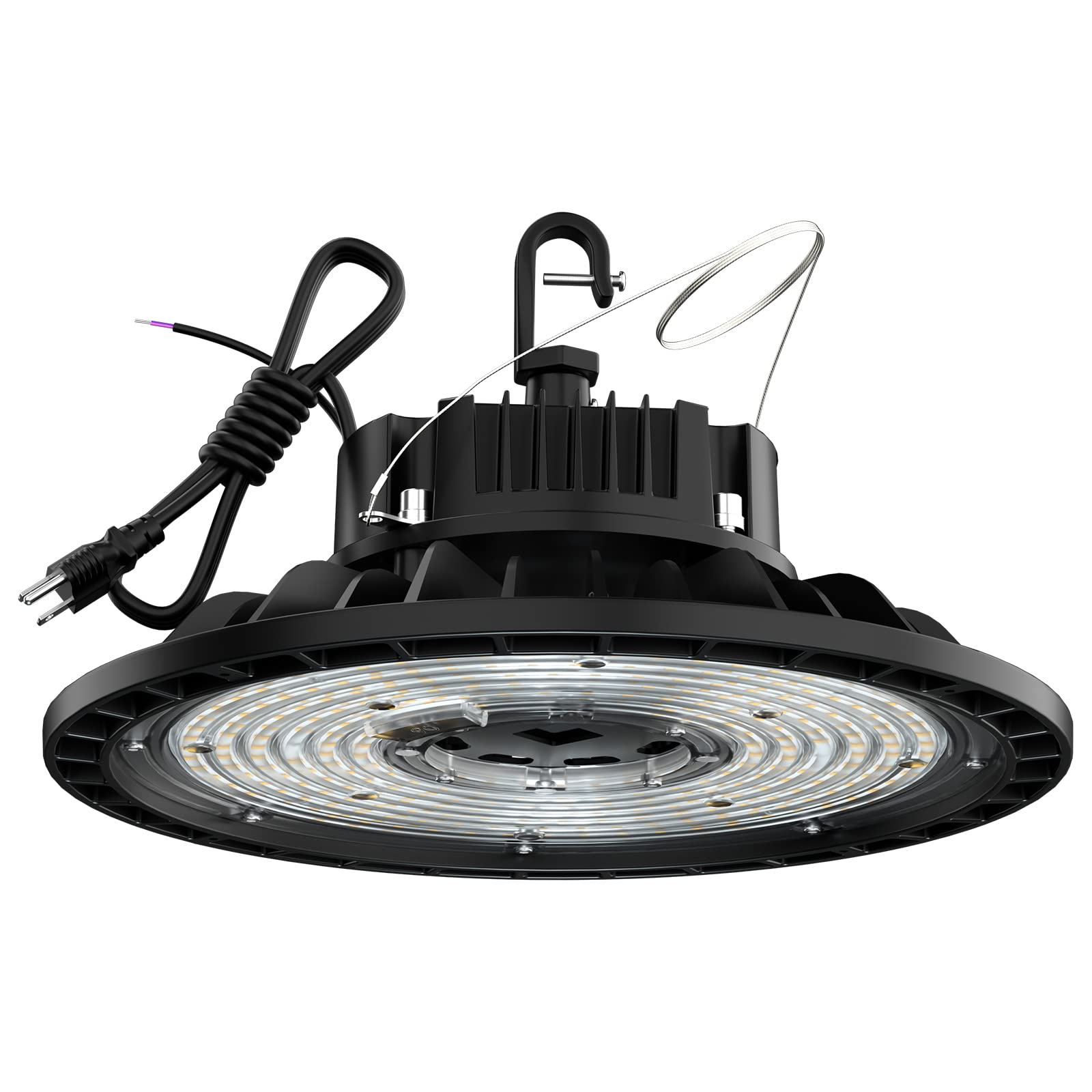 150W UFO LED High Bay Light with Motion Sensor 5000K Garage Light Ceiling Light with Remote Control 3 Modes 21000LM Shop Lights Super Bright with 5' Cable High Bay LED Lighting for Warehouse Workshop