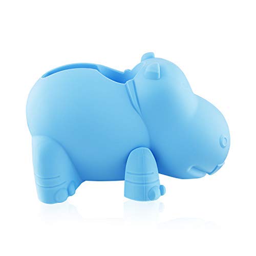 Bath Tub Faucet Protection Spout Cover for Baby Safety, Hippo - Blue