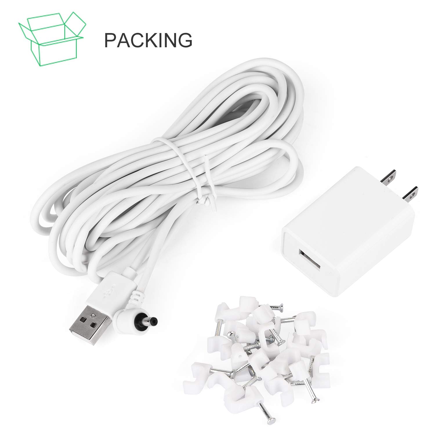 ALERTCAM Power Adapter for Ring Stick Up Cam Battery(3rd Gen), with 30ft/9m Weatherproof Outdoor Cable Continuously Charge Your Camera, No Need to Change The Batteries