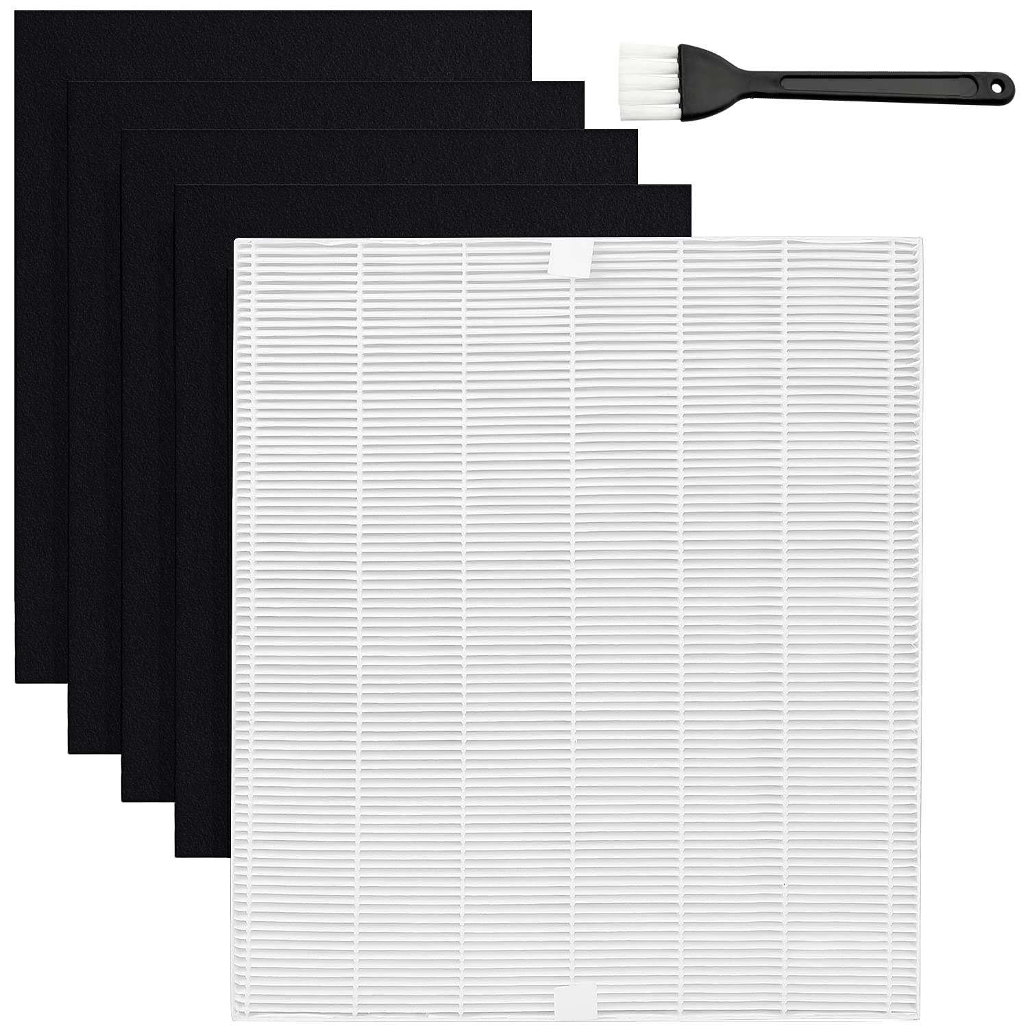 1512HH Filter, Compatible with Coway air Purifier AP-1512HH,AP-1512HH-FP,AP-1518R,AP-1519P filter Set 1 True HEPA Replacement Filter, With 4 Carbon Filters for AP1512HH Air Purifiers 3304899
