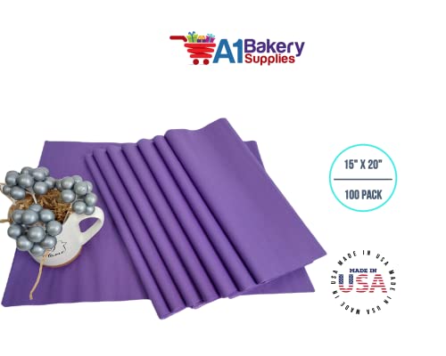 A1 Bakery Supplies Purple Tissue Paper 15' x 20' 100 Sheets Premium Quality Gift wrap tisue Paper