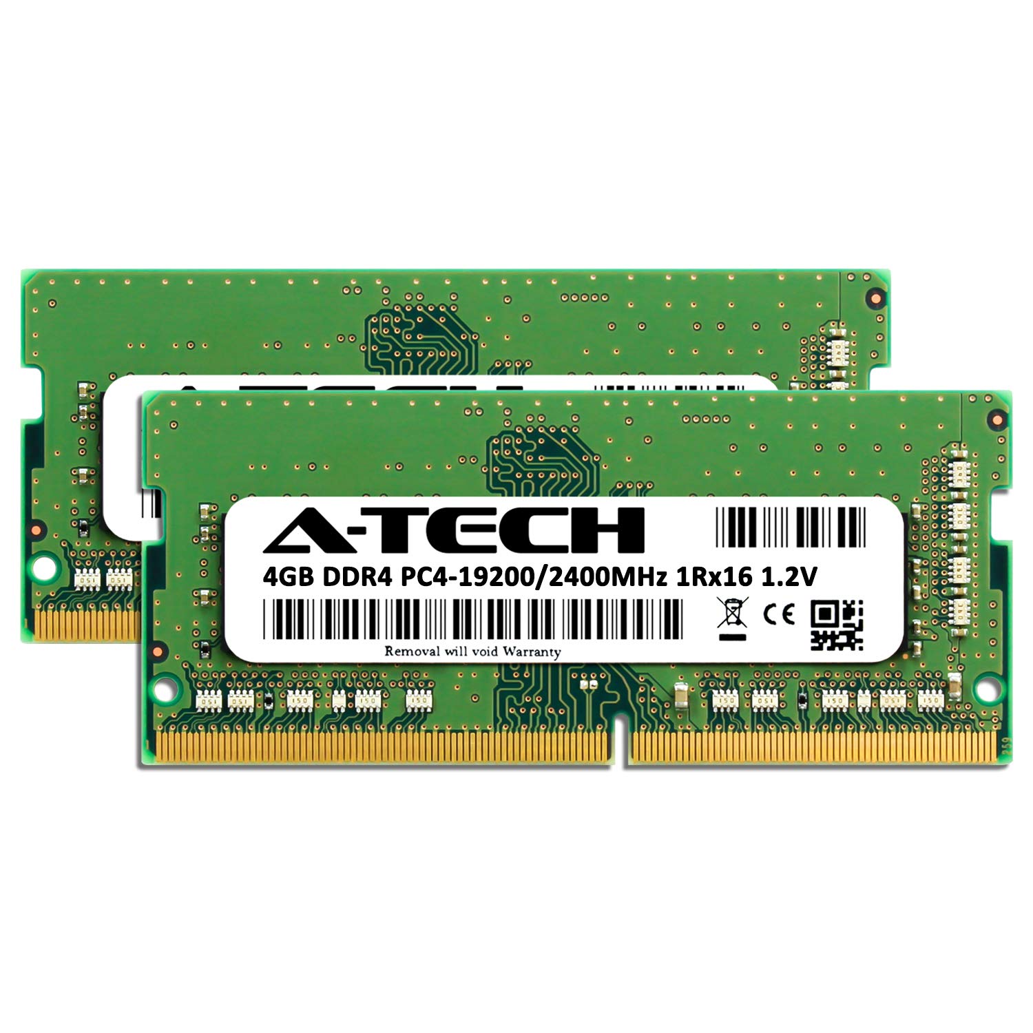 A-Tech 8GB (2x4GB) DDR4 2400MHz SODIMM PC4-19200 1Rx16 Single Rank 260-Pin CL17 1.2V Non-ECC Unbuffered Notebook Laptop RAM Memory Upgrade Kit