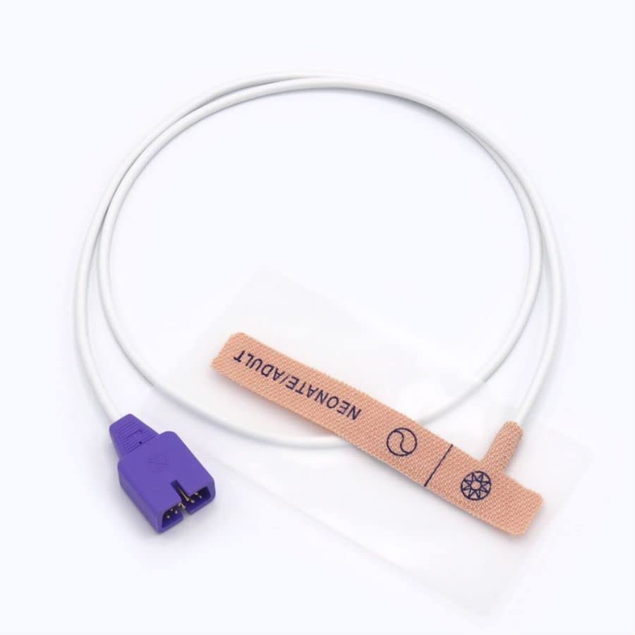 12pcs Compatible Nellcor Disposable Neonatal Adult Spo2 Sensor Probe Oximax for Nellcor 9 Pins MAX-N Probe 3.2 ft