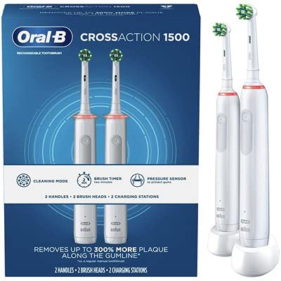 Procter And Gamble Oral-B 1500 Rechargeable Electric Toothbrush, 2 pk