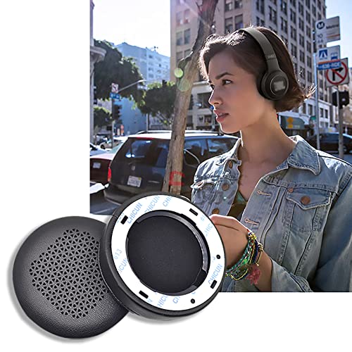Aiivioll Replaceable Earmuffs Compatible with Duet BT,Duet Bluetooth Wireless Ear Pads Headphones Ear Pads Protein PU Leather Earpads Repair Parts(Black)