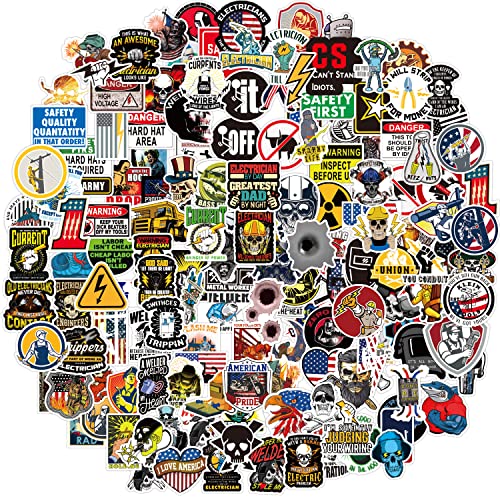 150PCS Hard Hat Stickers,Funny Adults Stickers Union Stickers for Mechanics,Electricians,Oilfield,Construction,Welders,Helmet Decals Stickers for Tool Box,Hood,Water Bottles,Computer,Phones,Car (150)